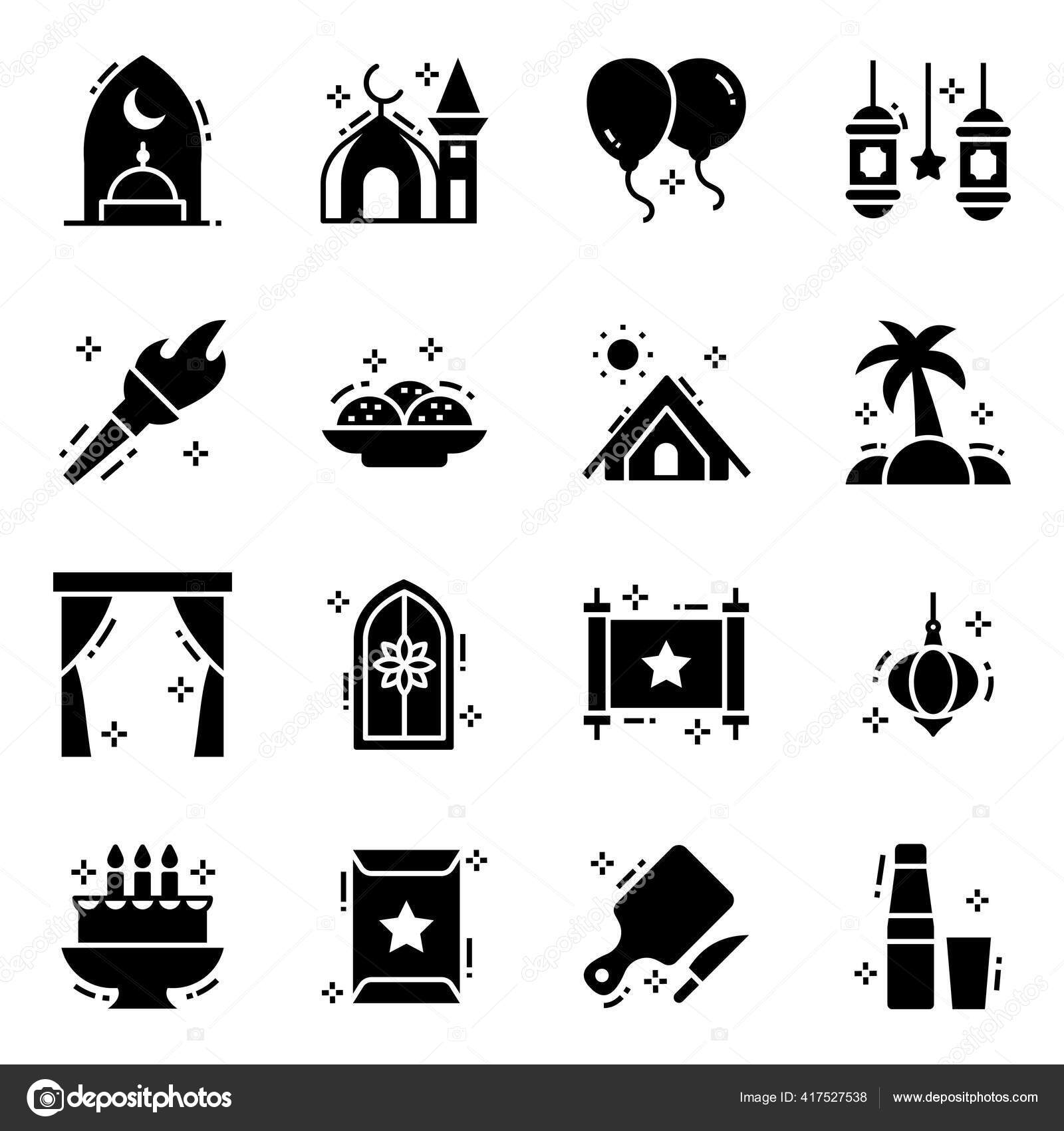 Pack Modern Solid Icons Stock Vector by ©smashingstocks 417527538