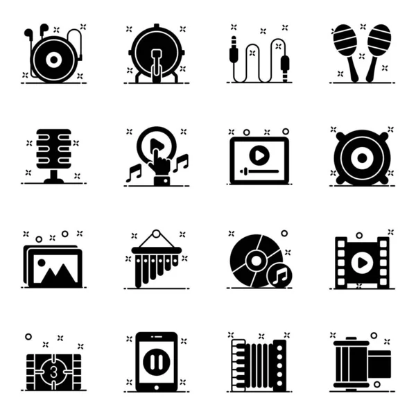 Symbols of computer technics imágenes de stock de arte vectorial ...