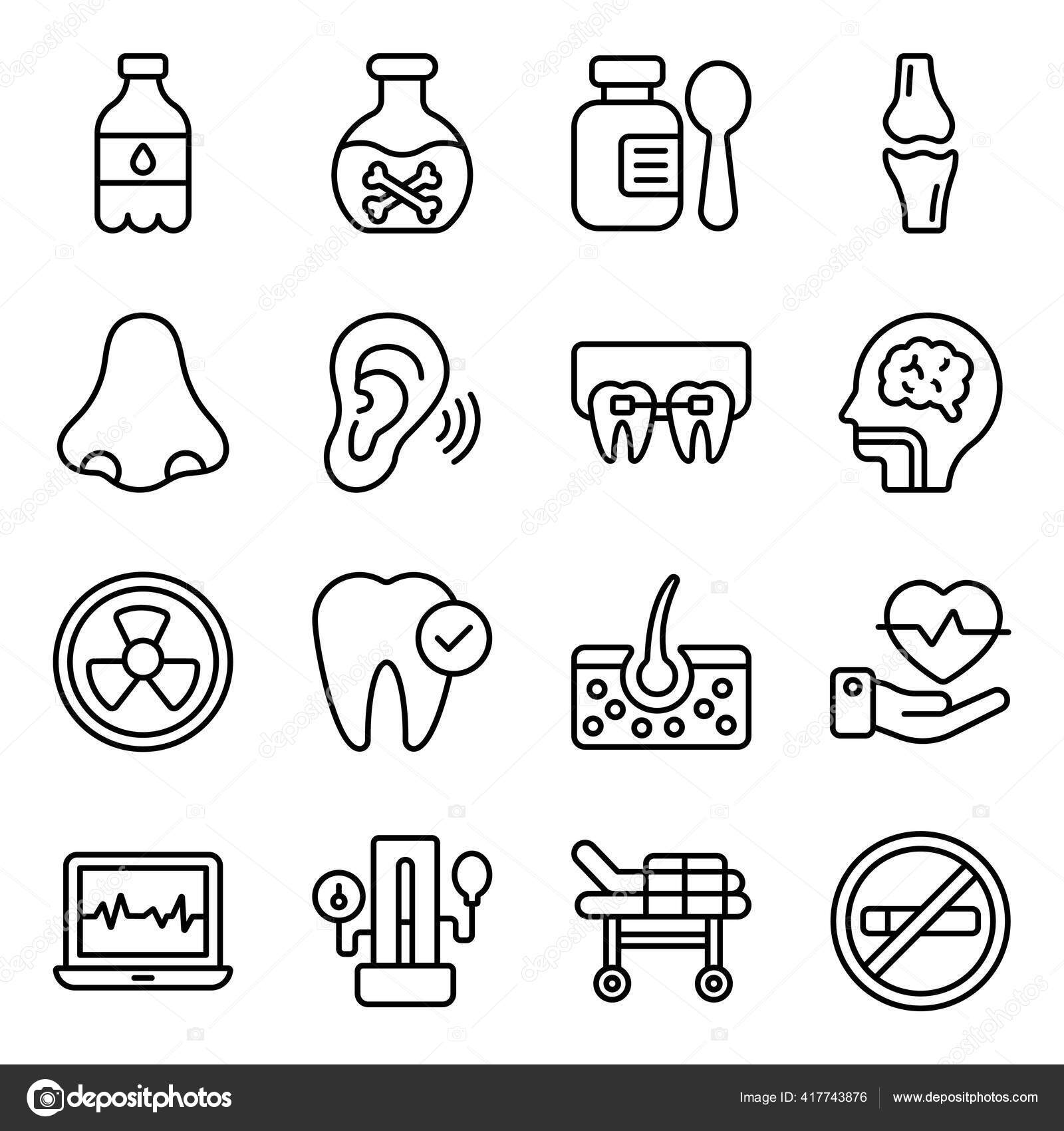 Medical Lab Equipment Flat Icons Pack Stock Vector by ©smashingstocks ...