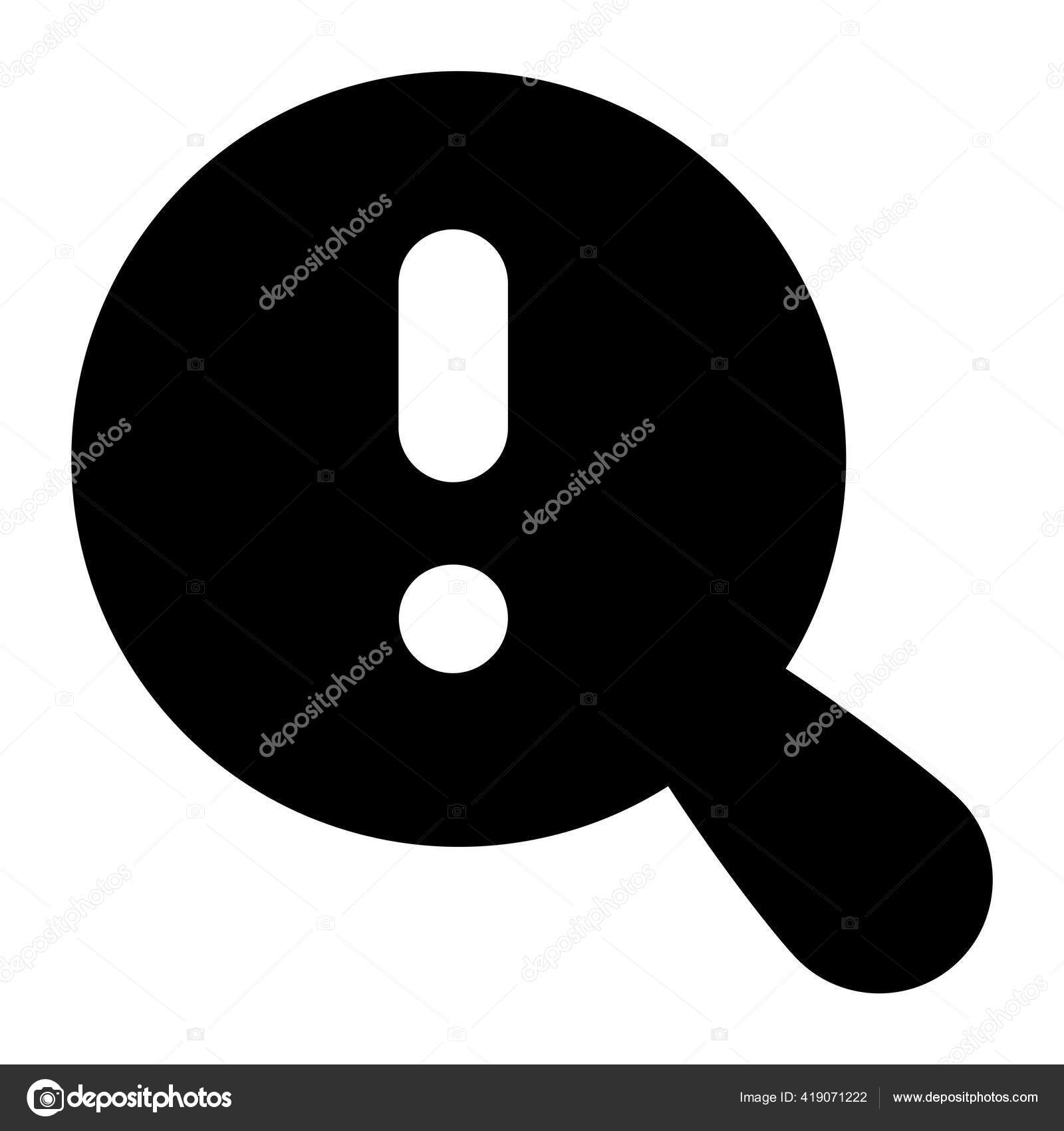 Caution Sign Magnifying Glass Search Error Icon Stock Vector by ...