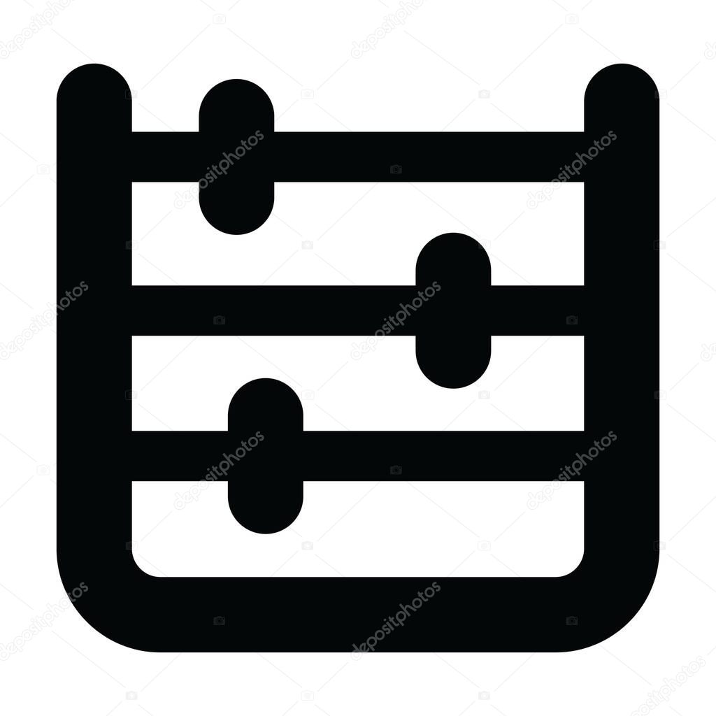 Educación primaria de conteo, icono del diseño de vectores de ábaco 2023