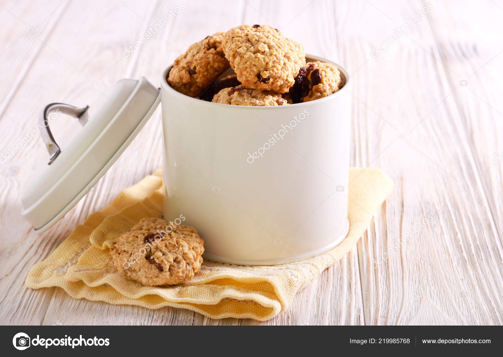 Healthy Oat Raisin Biscuits Box Stock Photo by ©manyakotic 219985768