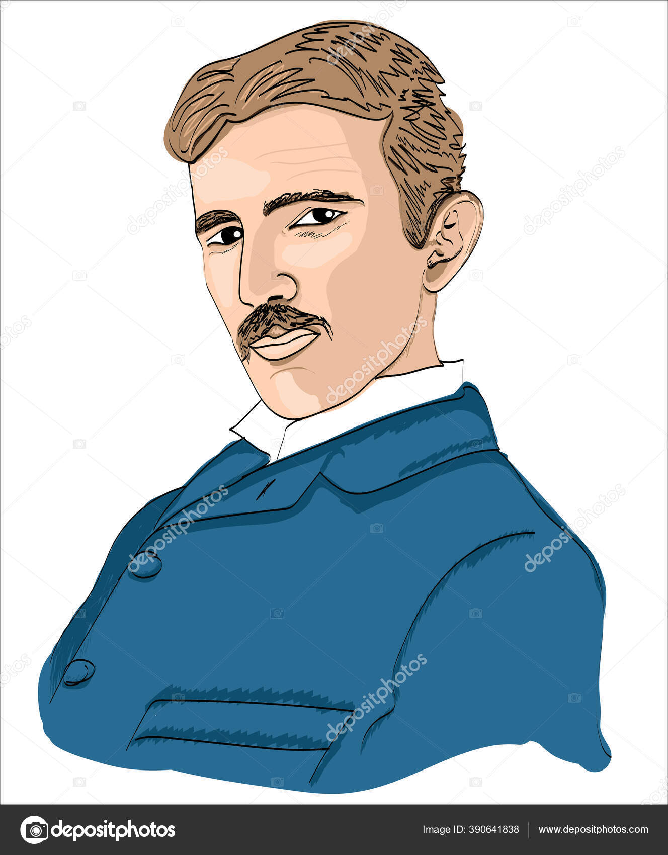 Nikola Tesla Cartoon Vector Illustration Portrait Stock Vector Image by ... Nikola Tesla Cartoon Vector Illustration Portrait Stock Vector Image by ...