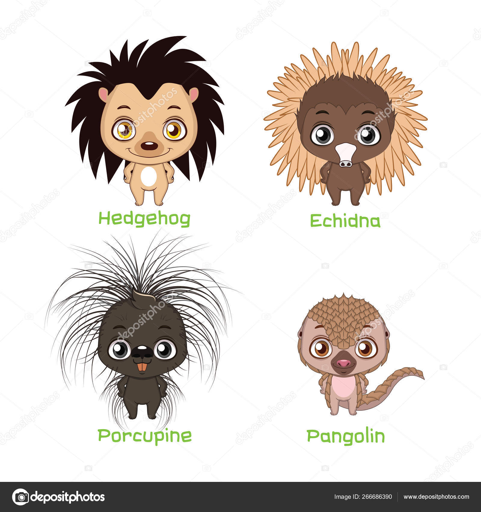 Collection of spiky, scaly animal species Stock Vector by ©AgnesSz ...