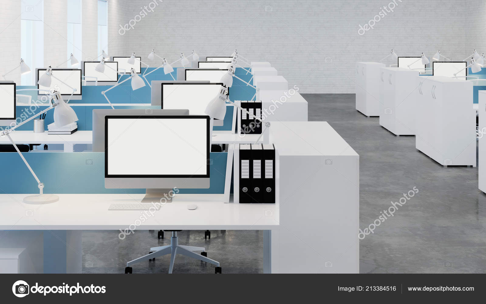 Office Space Open Space Design Office Rendering — Stock Photo © ArtemP1 ...