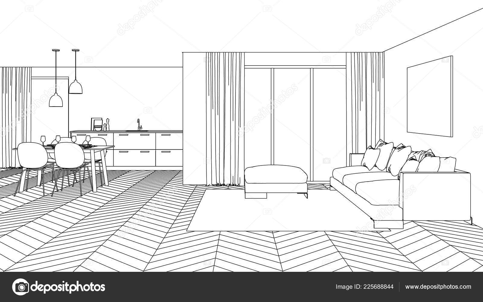 3d Interior Design Sketch
