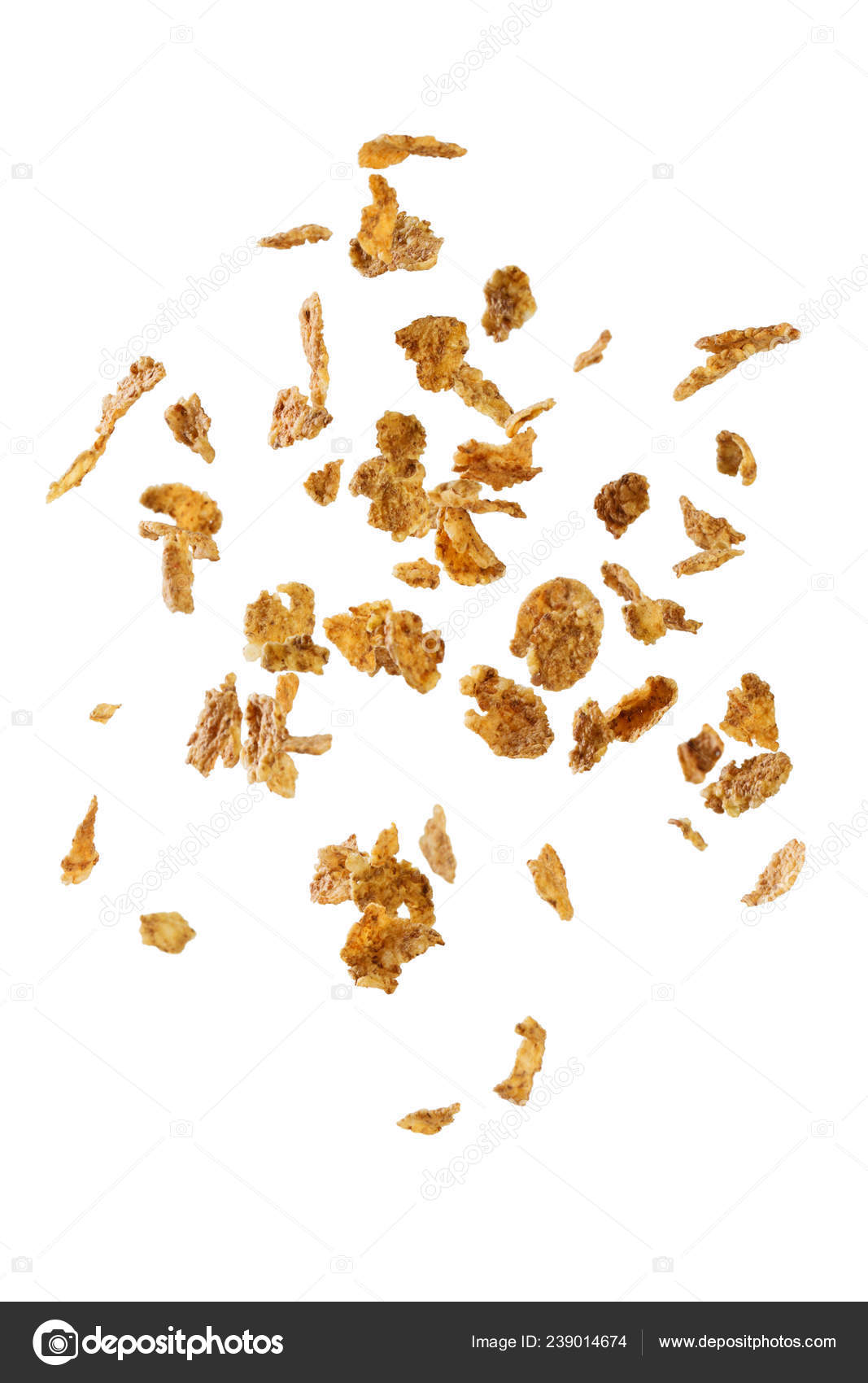Falling Corn Flakes Isolated White Background — Stock Photo © Vitaina ...