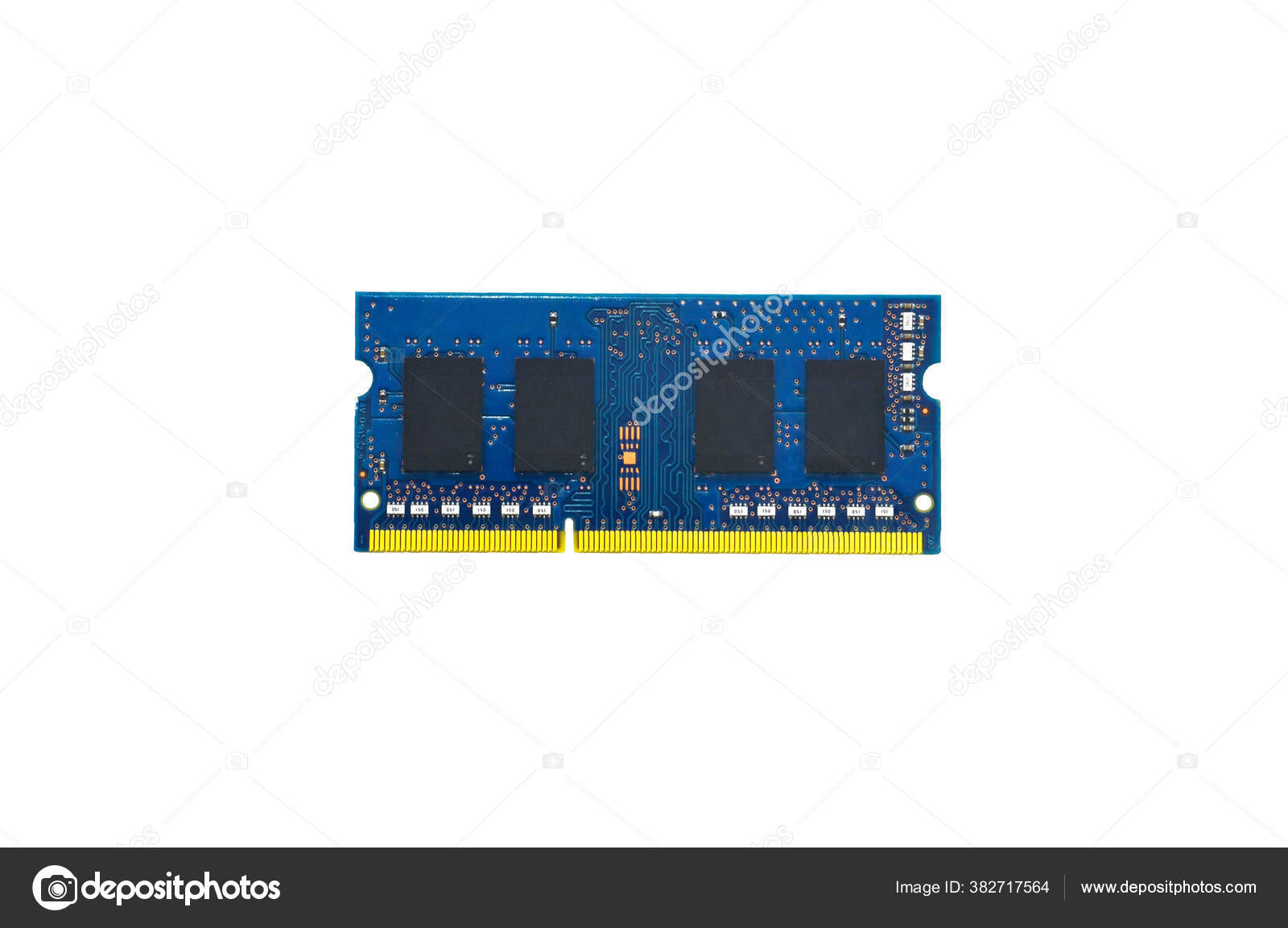 Blue Ddr Ram Notebook Memory Chip Module Isolated White Background ...
