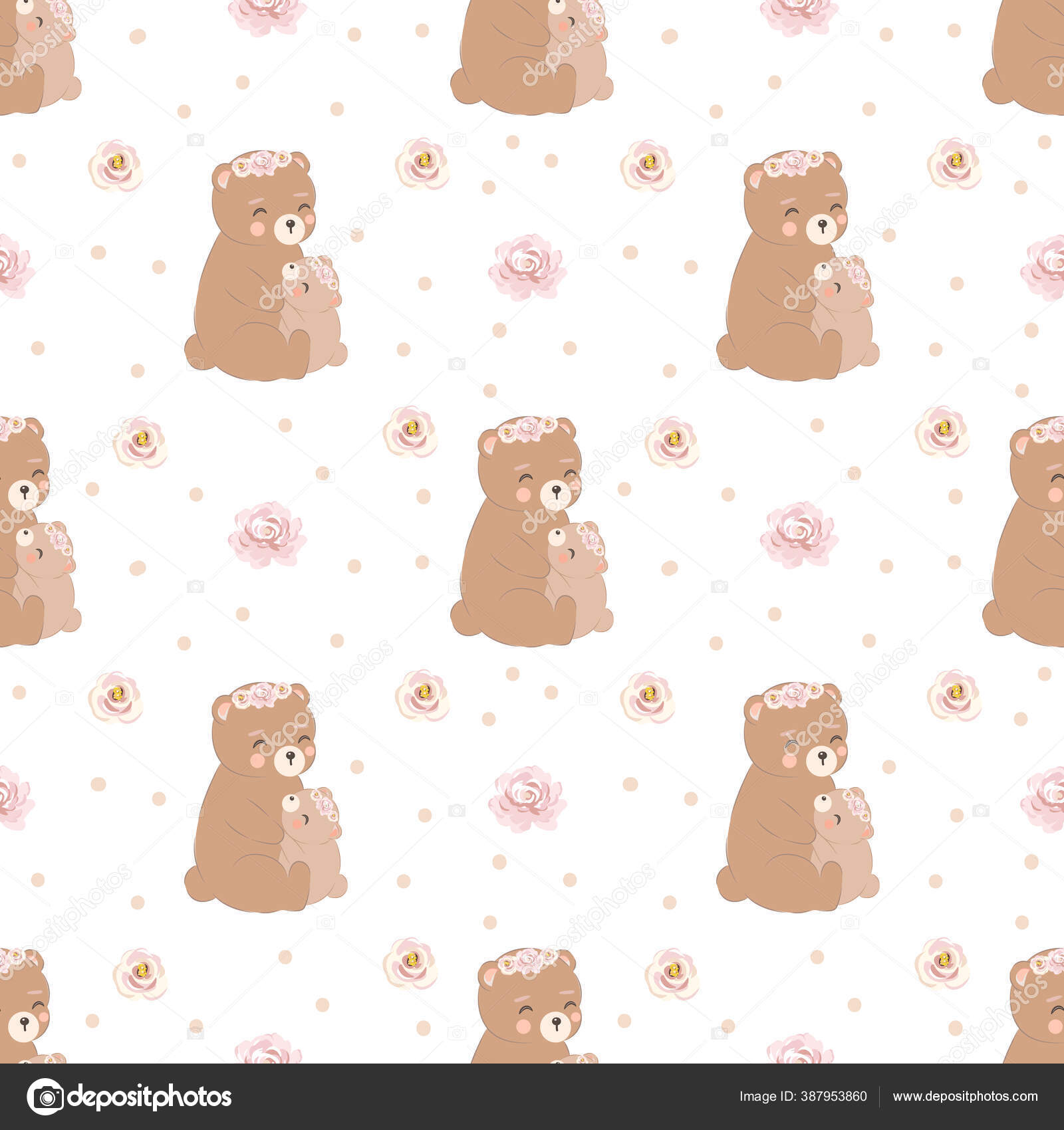 Animals Repeat Pattern Nursery Art Background Children's Fabric Pattern ...