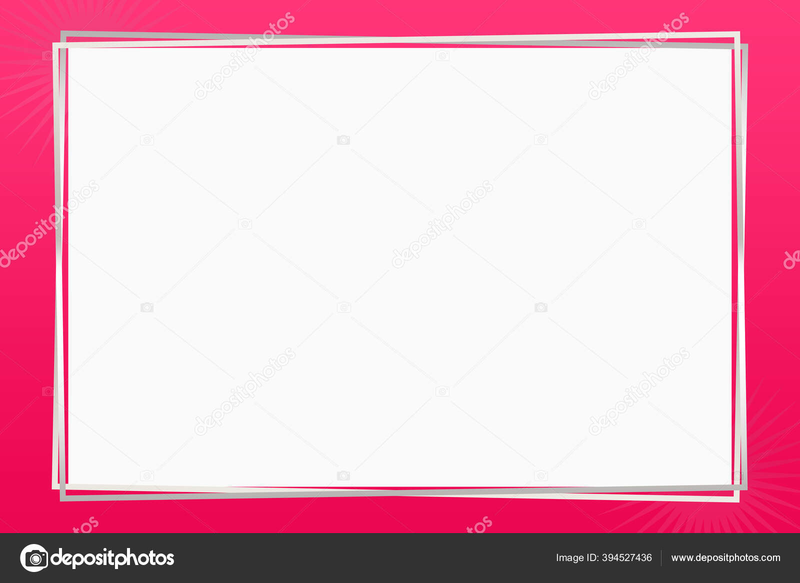 Modern Empty White Rectangle Frame Pink Gradient Background Social ...