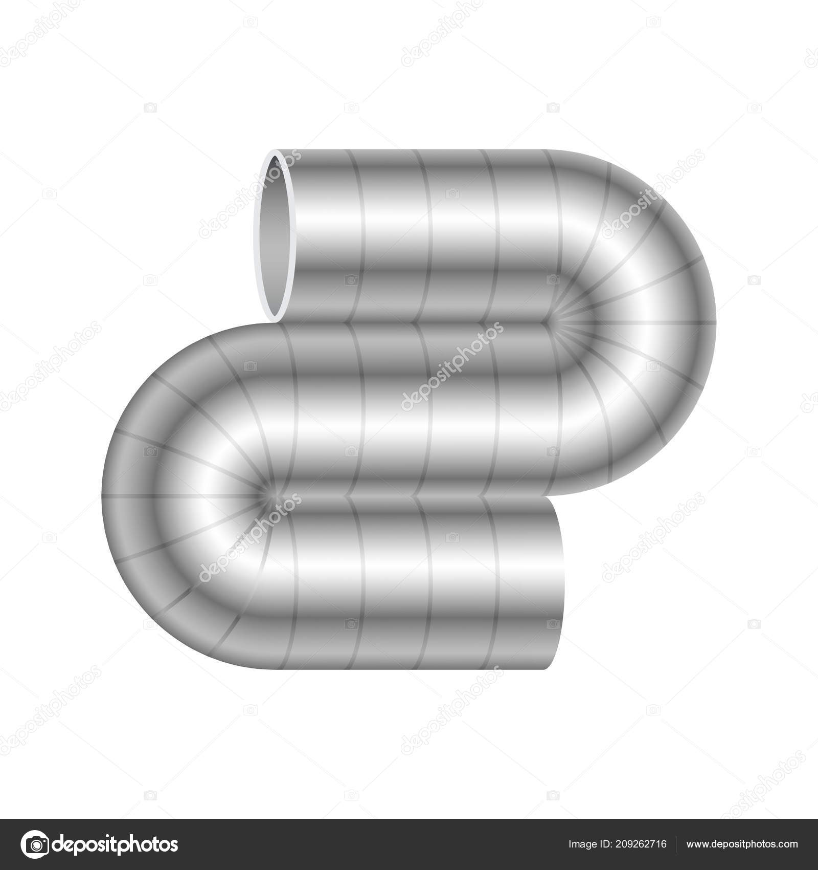 Air Duct Vector Design Isolated White Background Stock Vector Image by ...