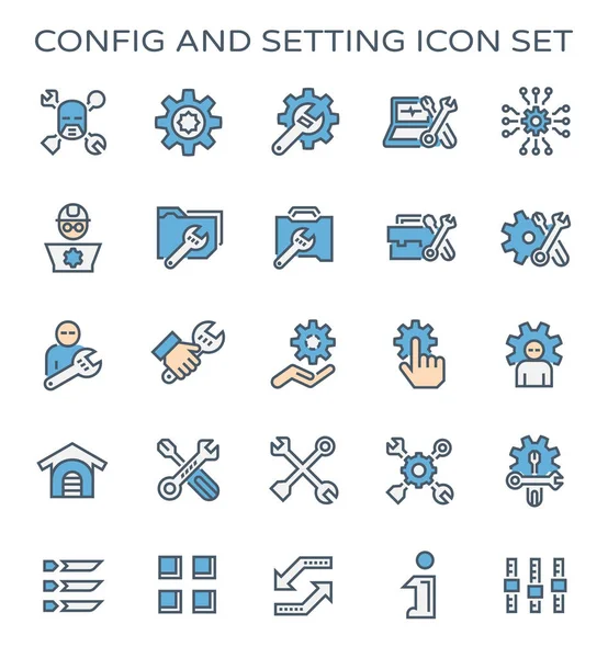 Config Setting Icon Set Stock Vector Image by ©roncivil #208219000