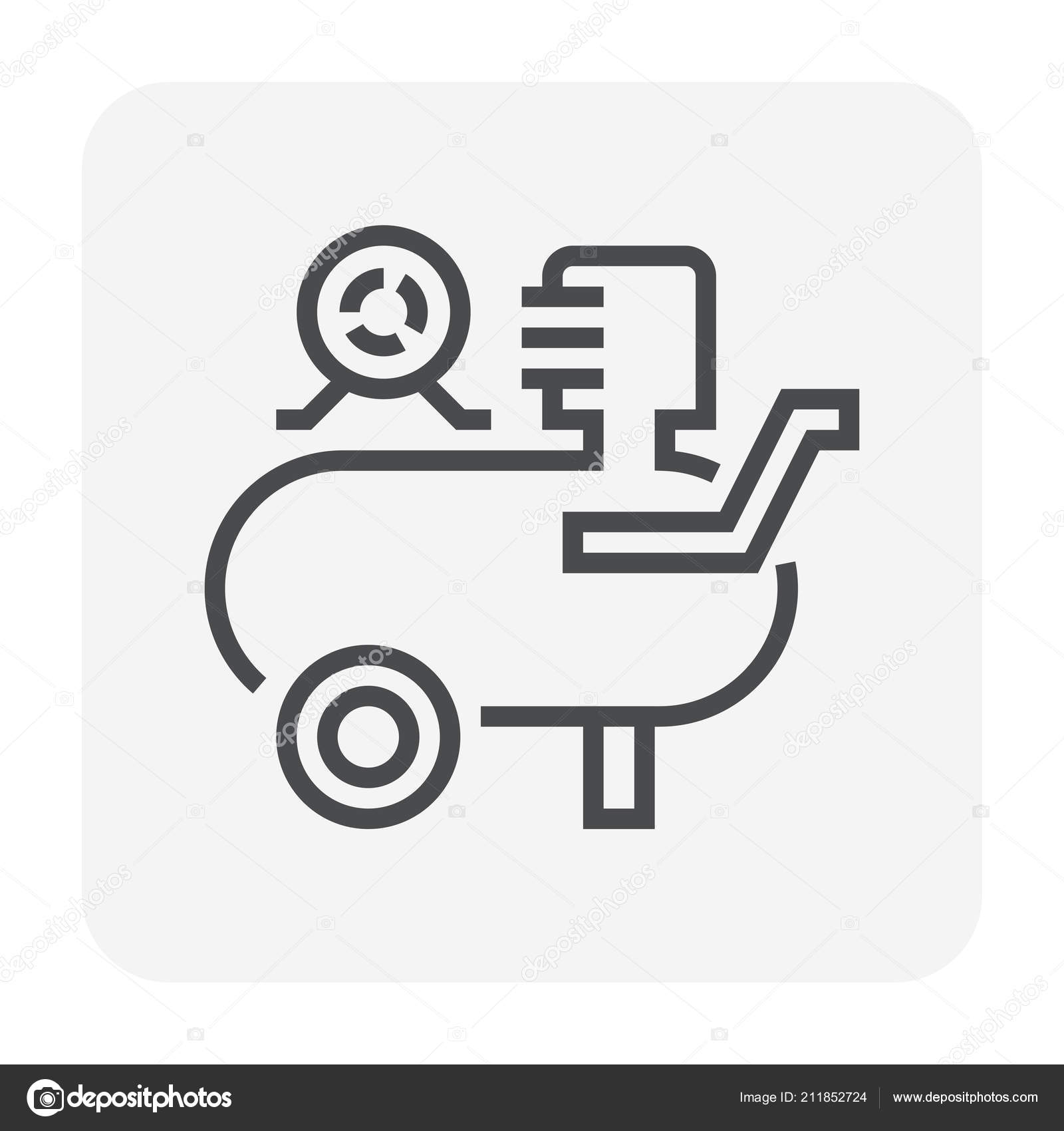 Air Compressor Tank Icon Design 64X64 Perfect Pixel Editable Stroke ...