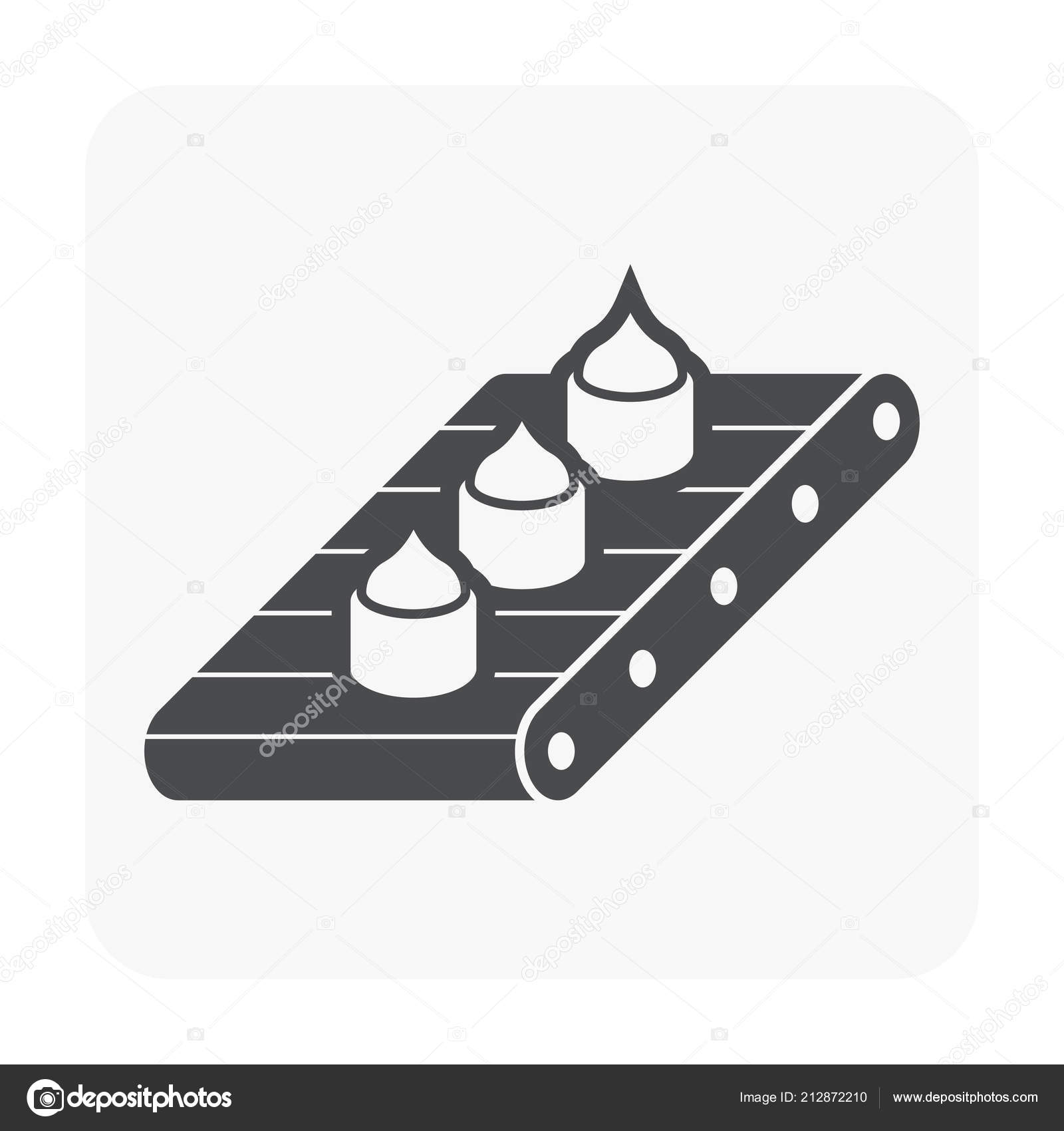 Food Processing Industry Production Line Icon Stock Vector Image by ...