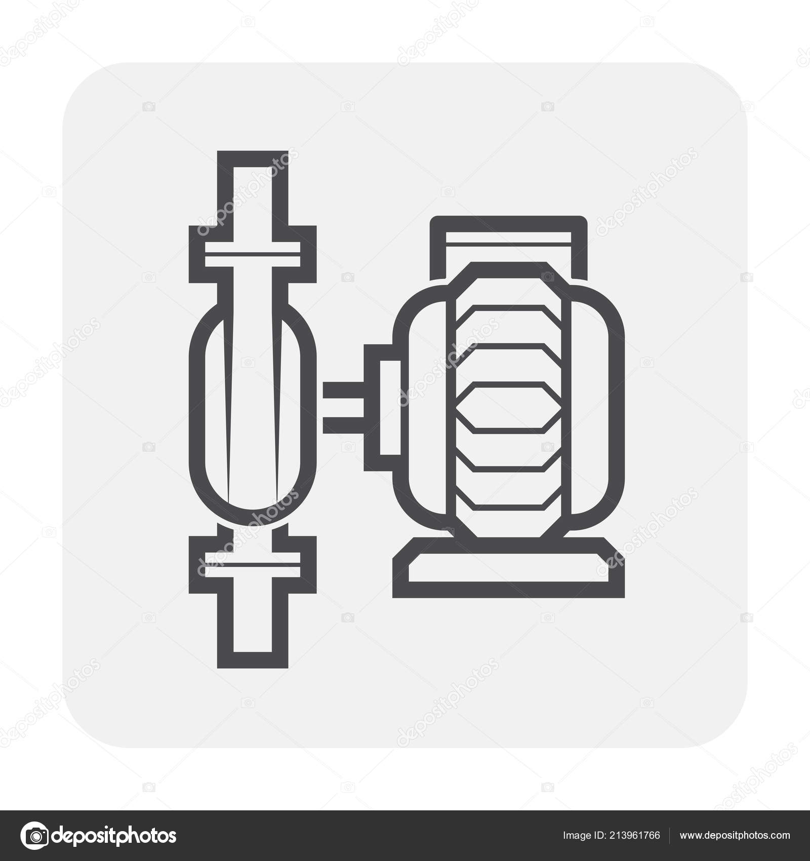 Water Pump Water Pipe Icon Distribution Water Stock Vector by ©roncivil ...