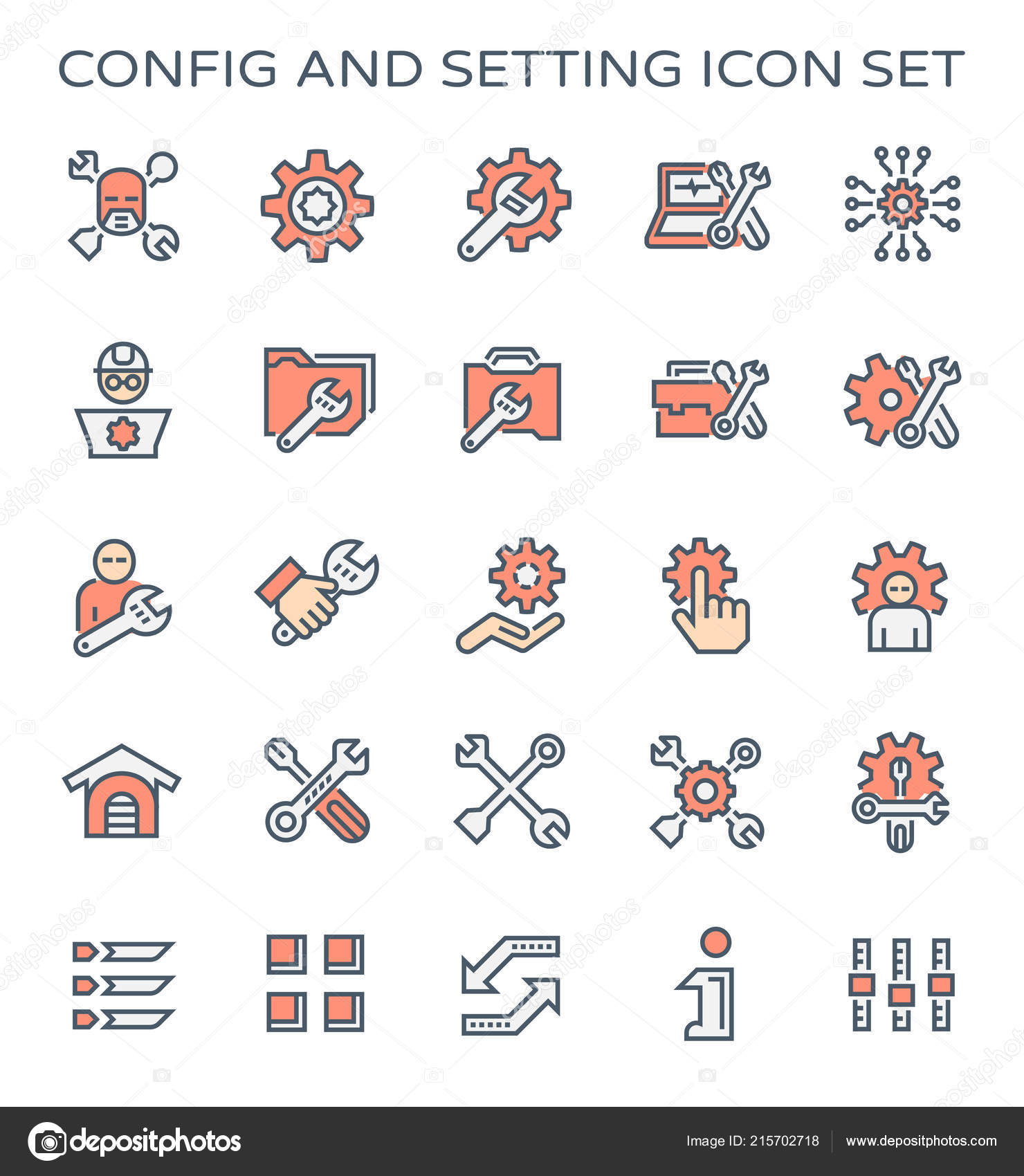 Config Setting Icon Set Stock Vector by ©roncivil 215702718