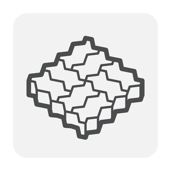 Pavimentadora Hormigón Bloque Icono Piso Blanco Vector de stock por ...