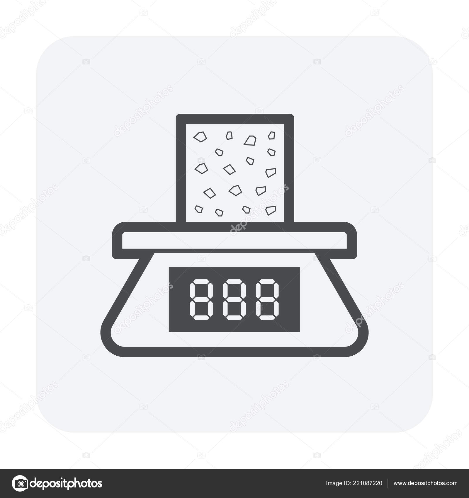 Concrete Strength Testing Icon Outline Black Color Stock Vector by ...