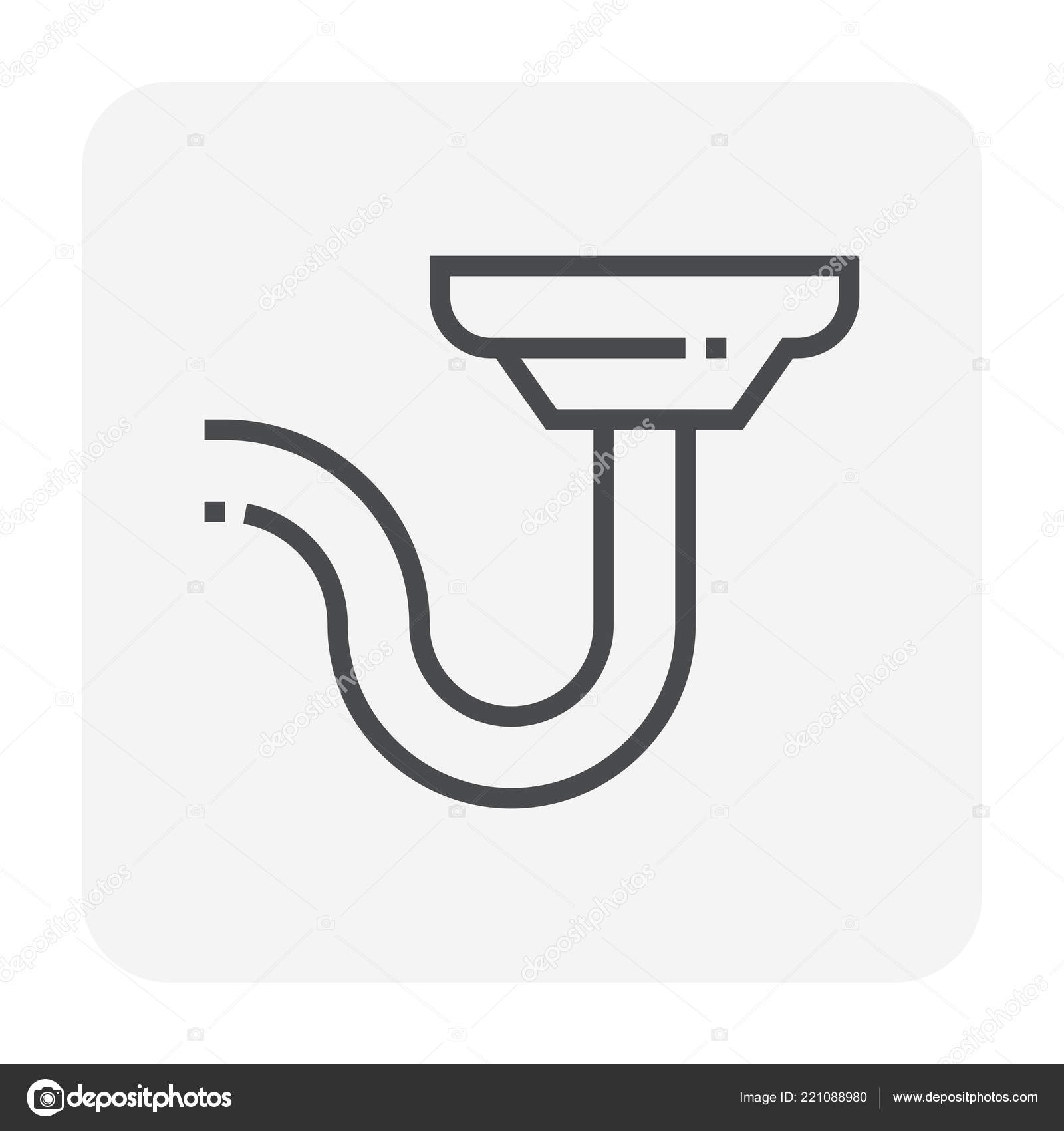 Floor Drain Icon Design Drainage System 64X64 Perfect Pixel Editable ...