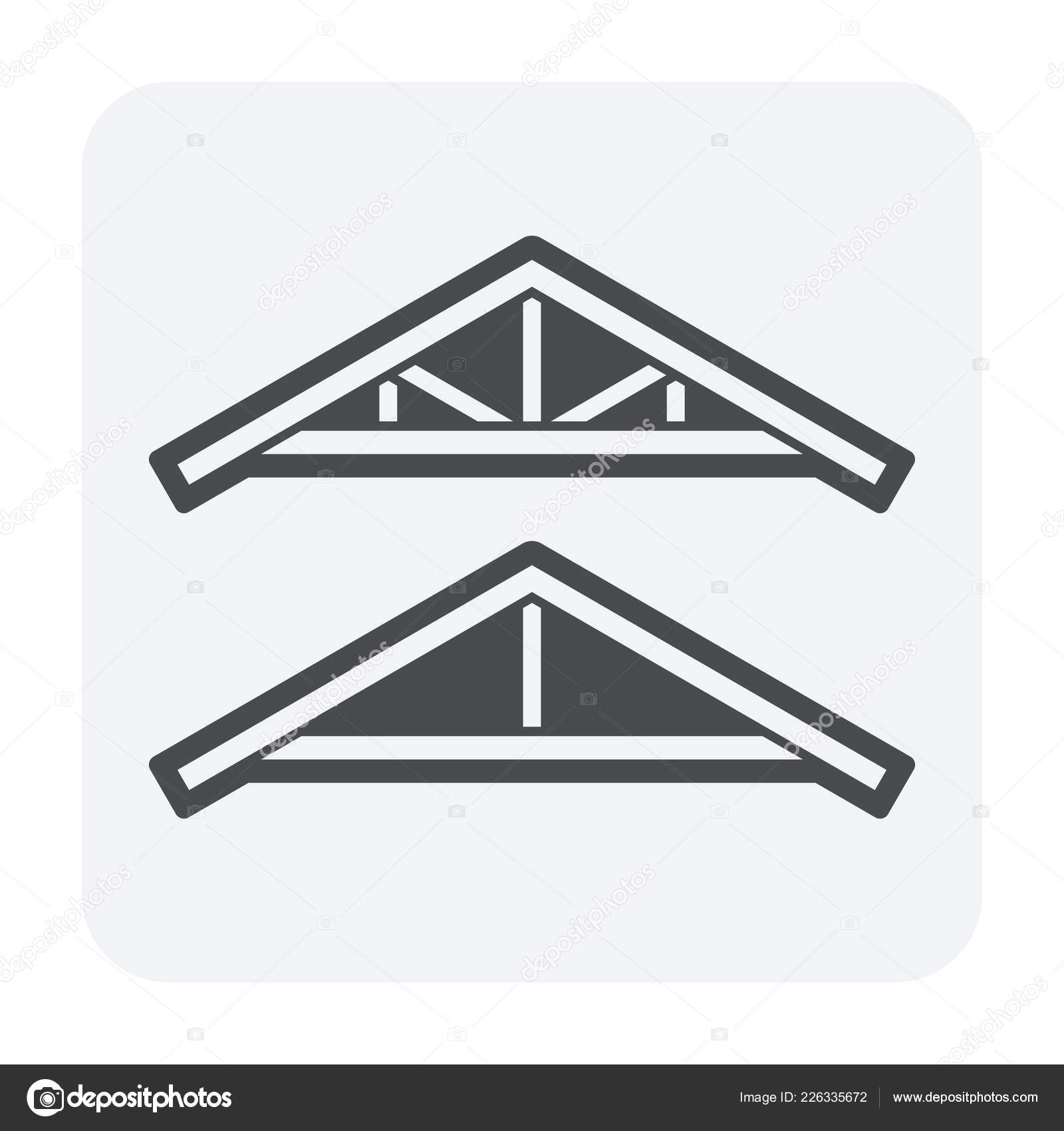 Roof Truss Icon Design Black Color Stock Vector by ©roncivil 226335672
