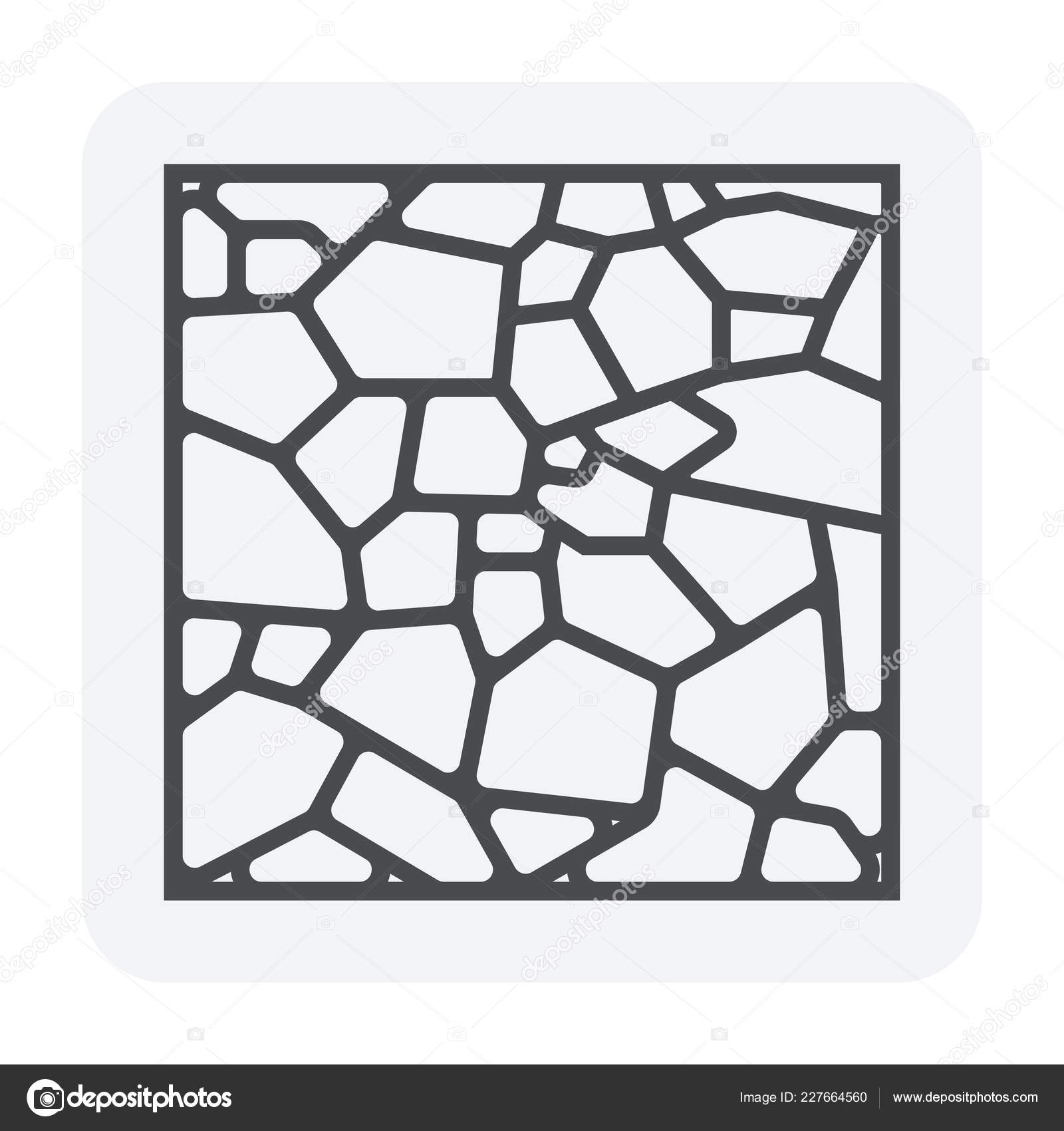 Concrete Paver Block Floor Icon Editable Stroke Stock Vector Image by ...