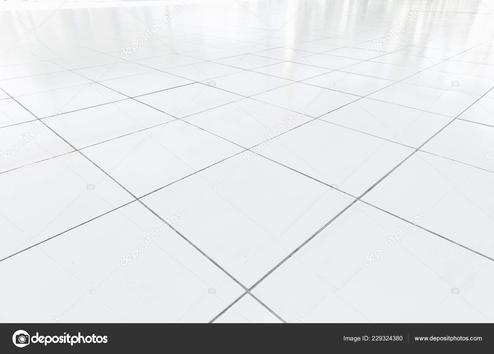 White Tile Floor Clean Condition Grid Line Background Stock Photo by ...