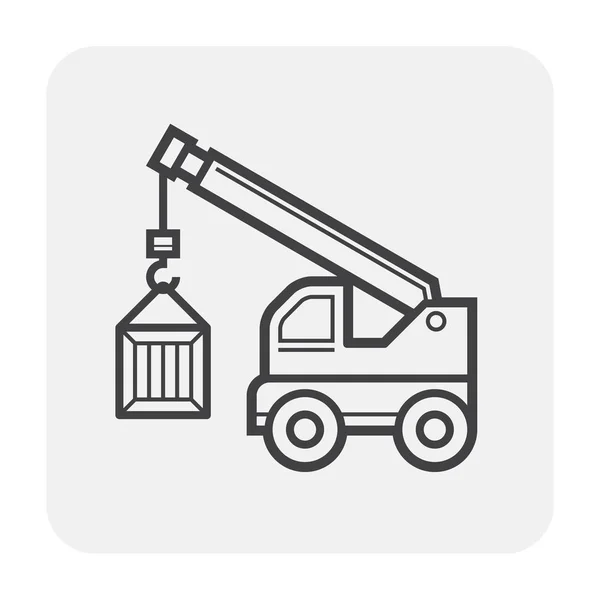 Mobile Crane Icon White Stock Vector Image by ©roncivil #245802150