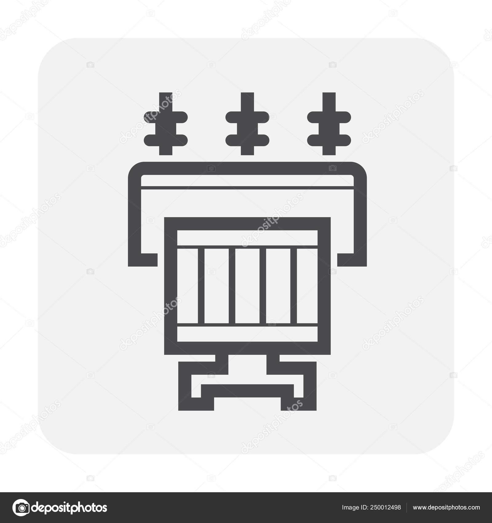 Transformador icono negro Vector de stock #250012498 de ©roncivil