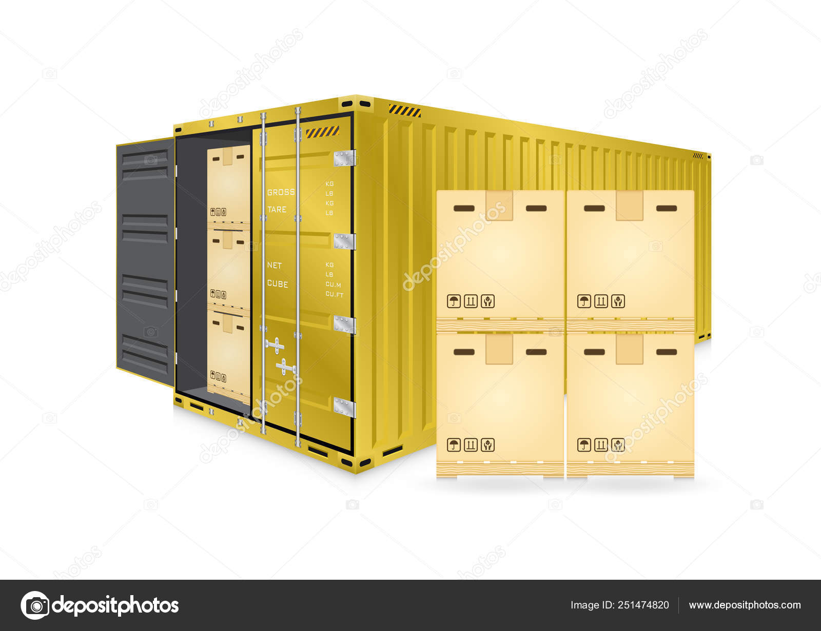 Cargo container vector Stock Vector by ©roncivil 251474820