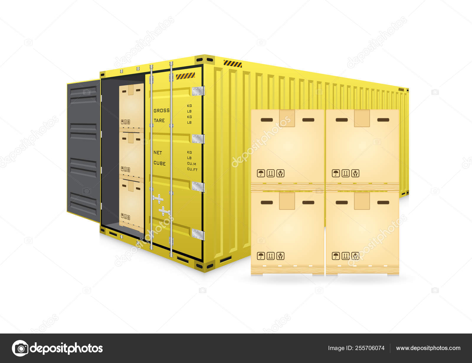Cargo container vector Stock Vector by ©roncivil 255706074