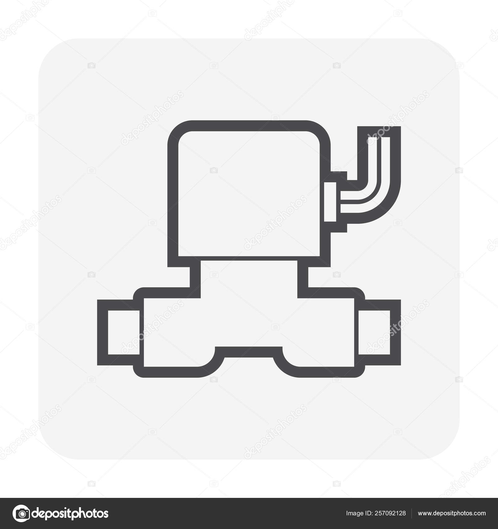 Solenoid icon black Stock Vector Image by ©roncivil #257092128