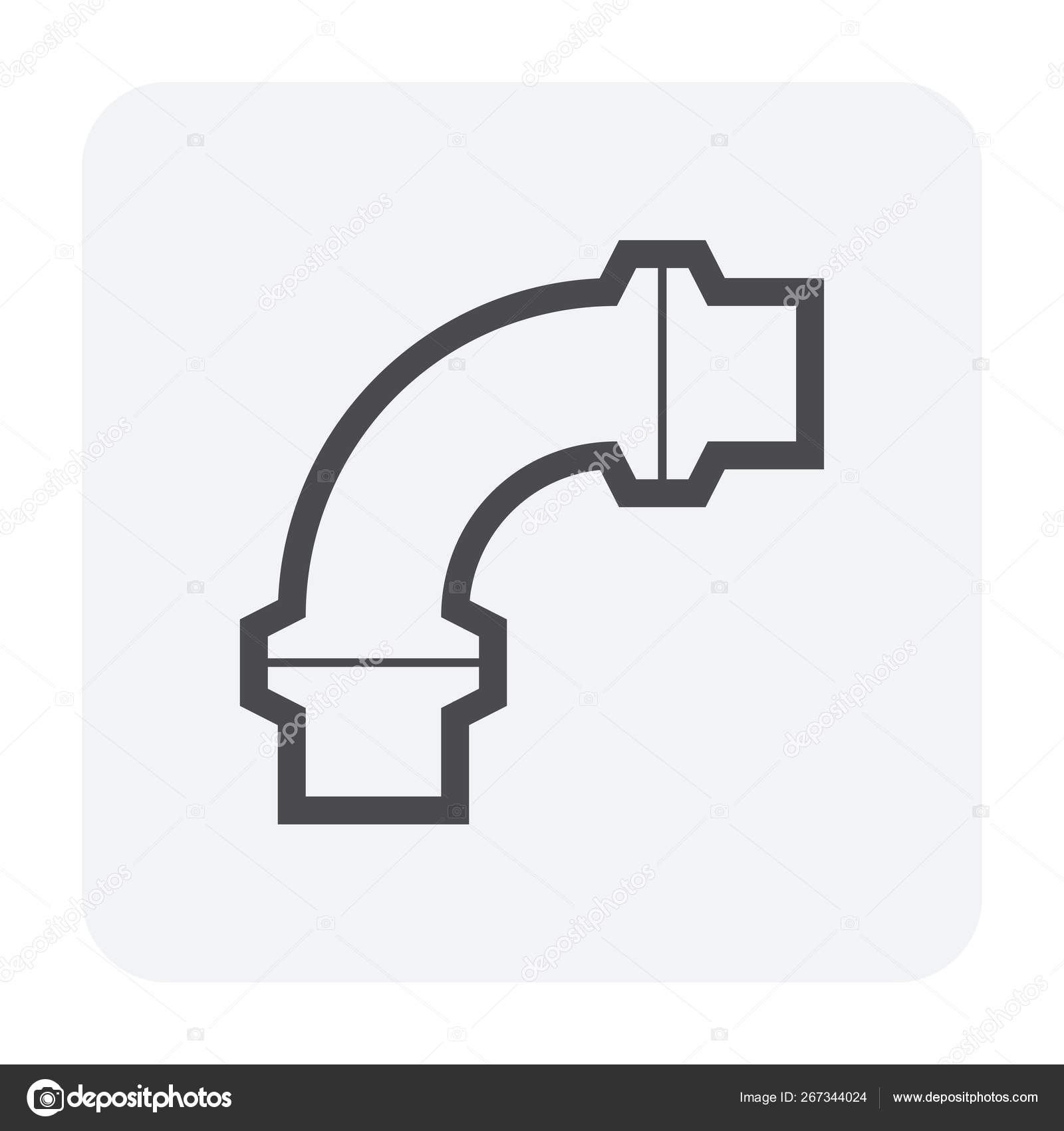 Pipe connector icon Stock Vector by ©roncivil 267344024