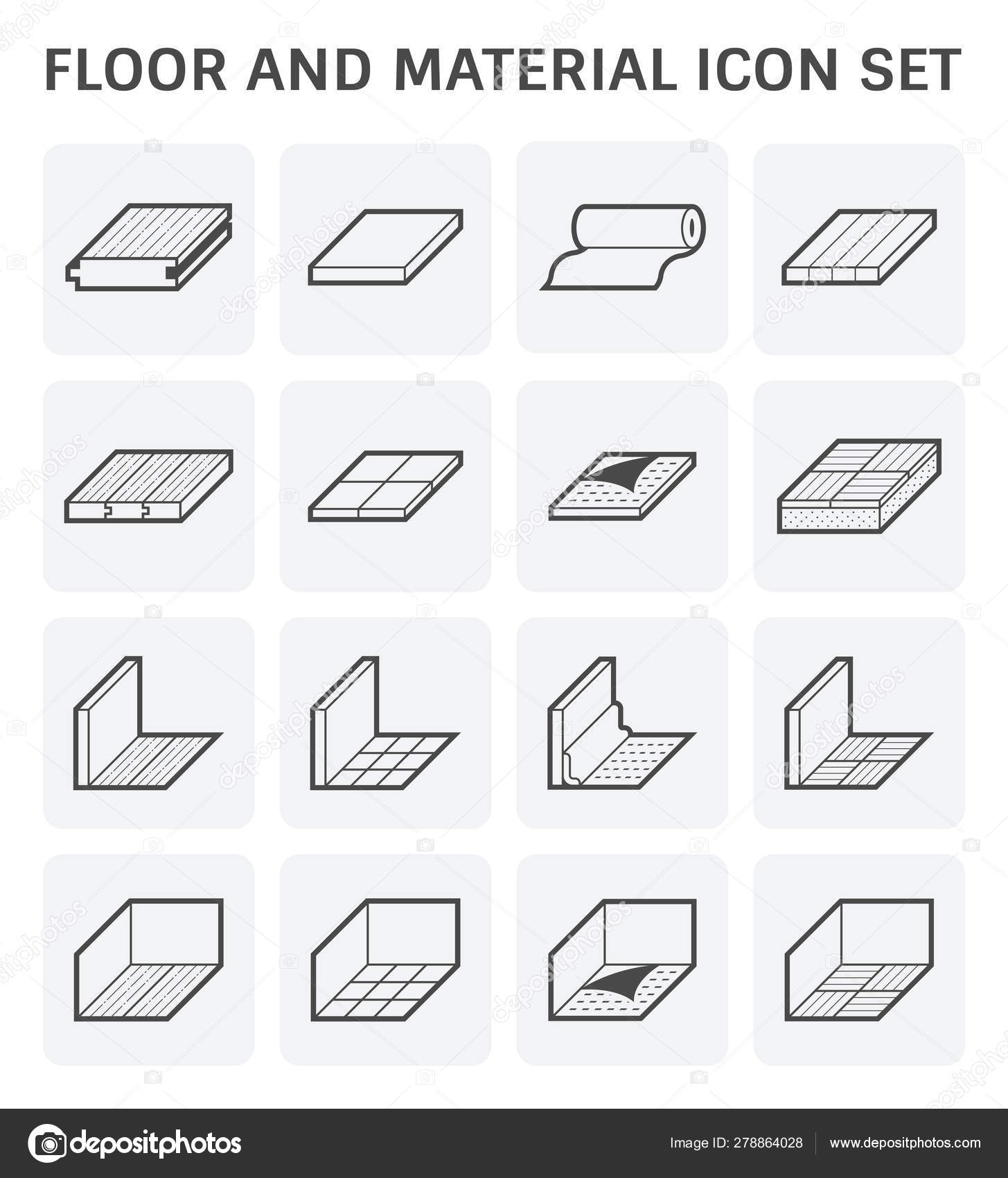 Icono de material de piso Vector de stock #278864028 de ©roncivil