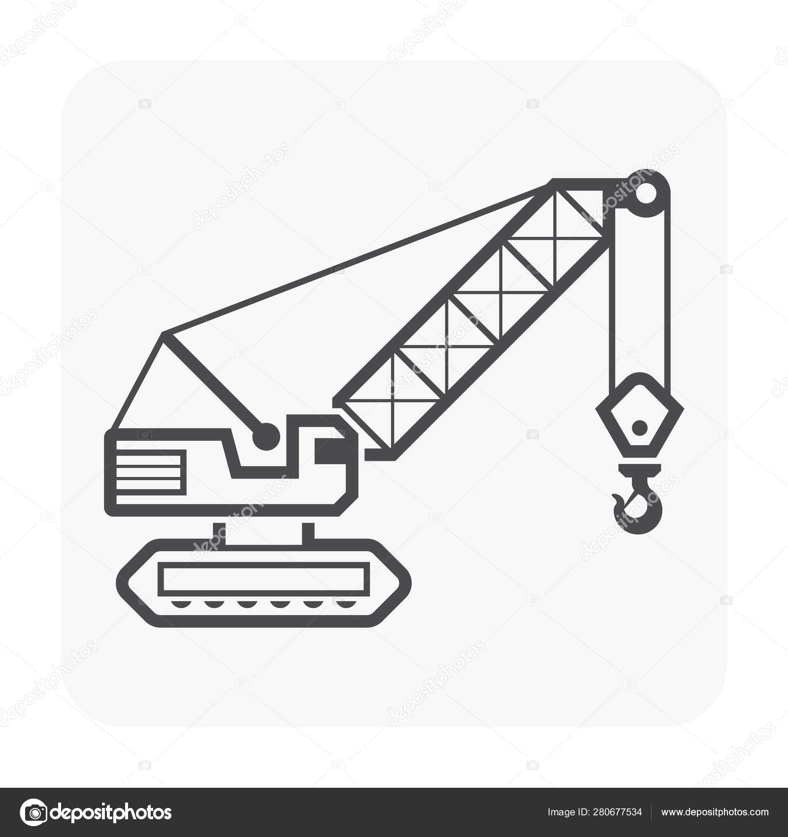 Crawler crane icon Stock Vector Image by ©roncivil #280677534