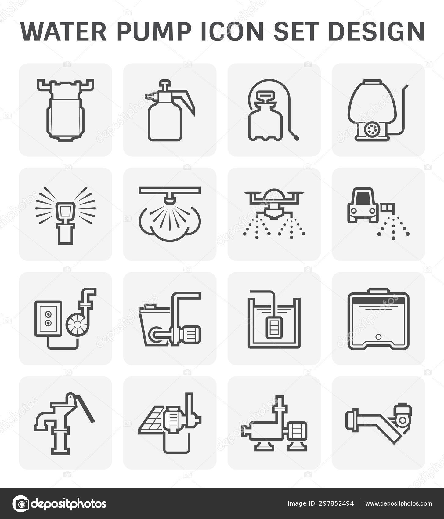 Water pump icon Stock Vector by ©roncivil 297852494