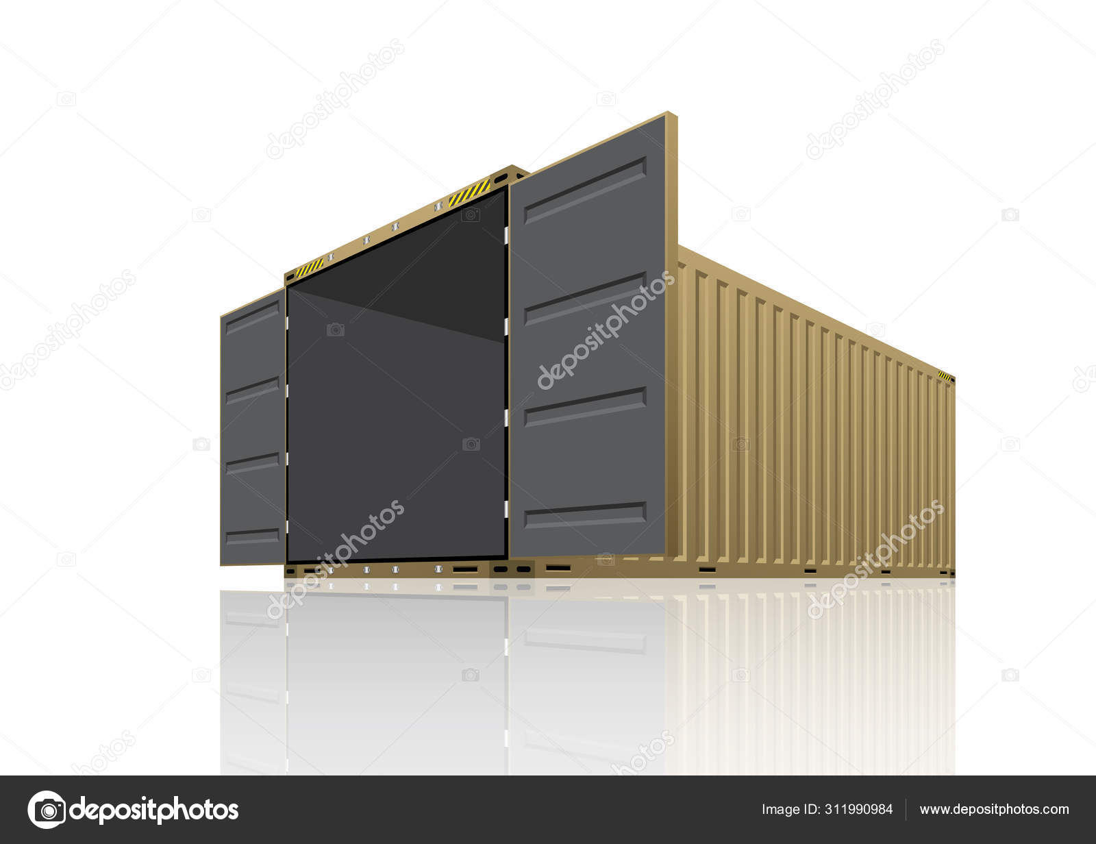 Vector Cargo Container Shipping Container Product Carton Box Logistics ...