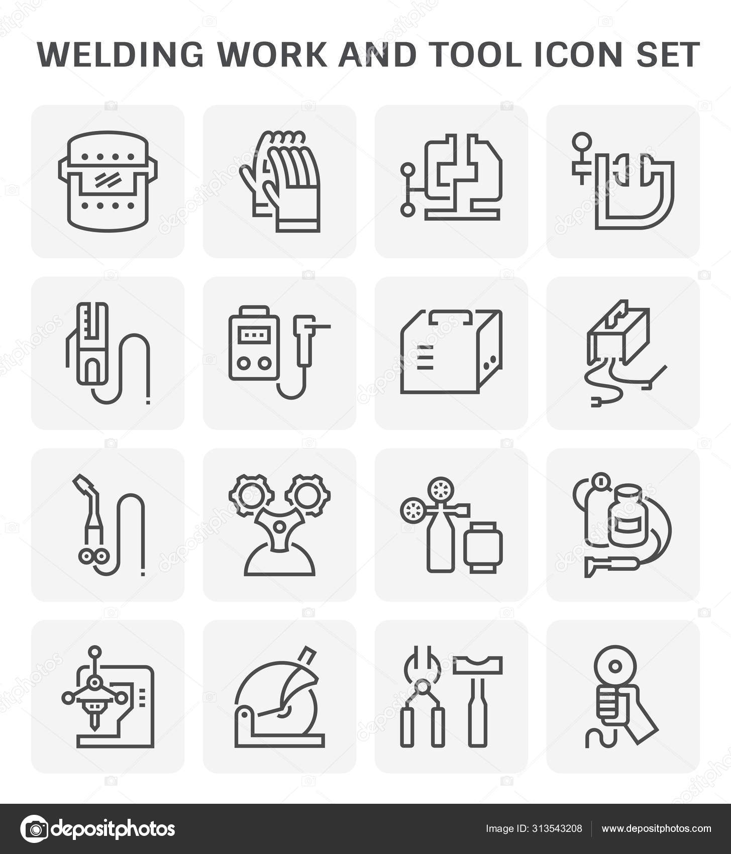 Welding work icon Stock Vector Image by ©roncivil #313543208