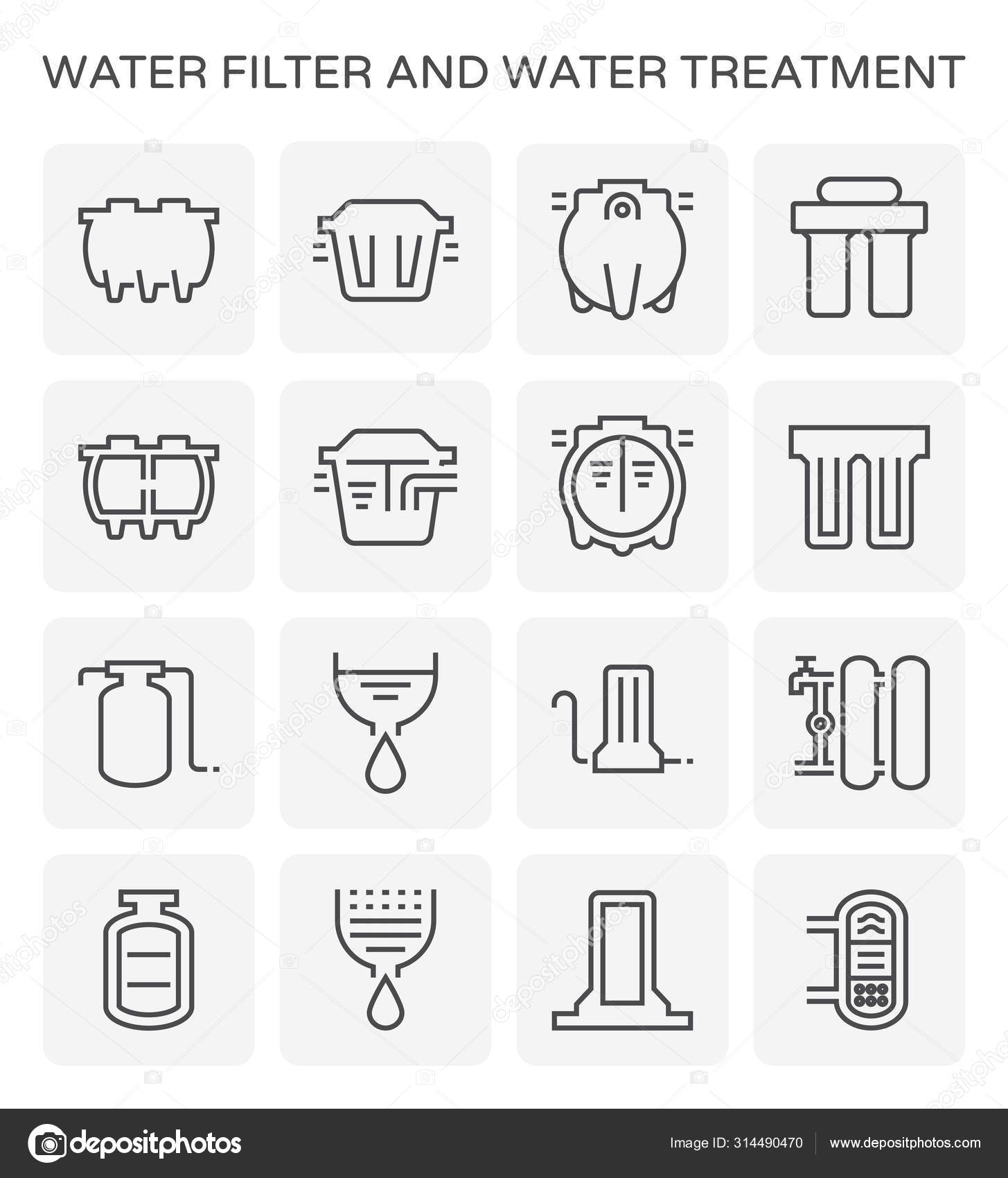 Water filter icon Stock Vector by ©roncivil #314490470