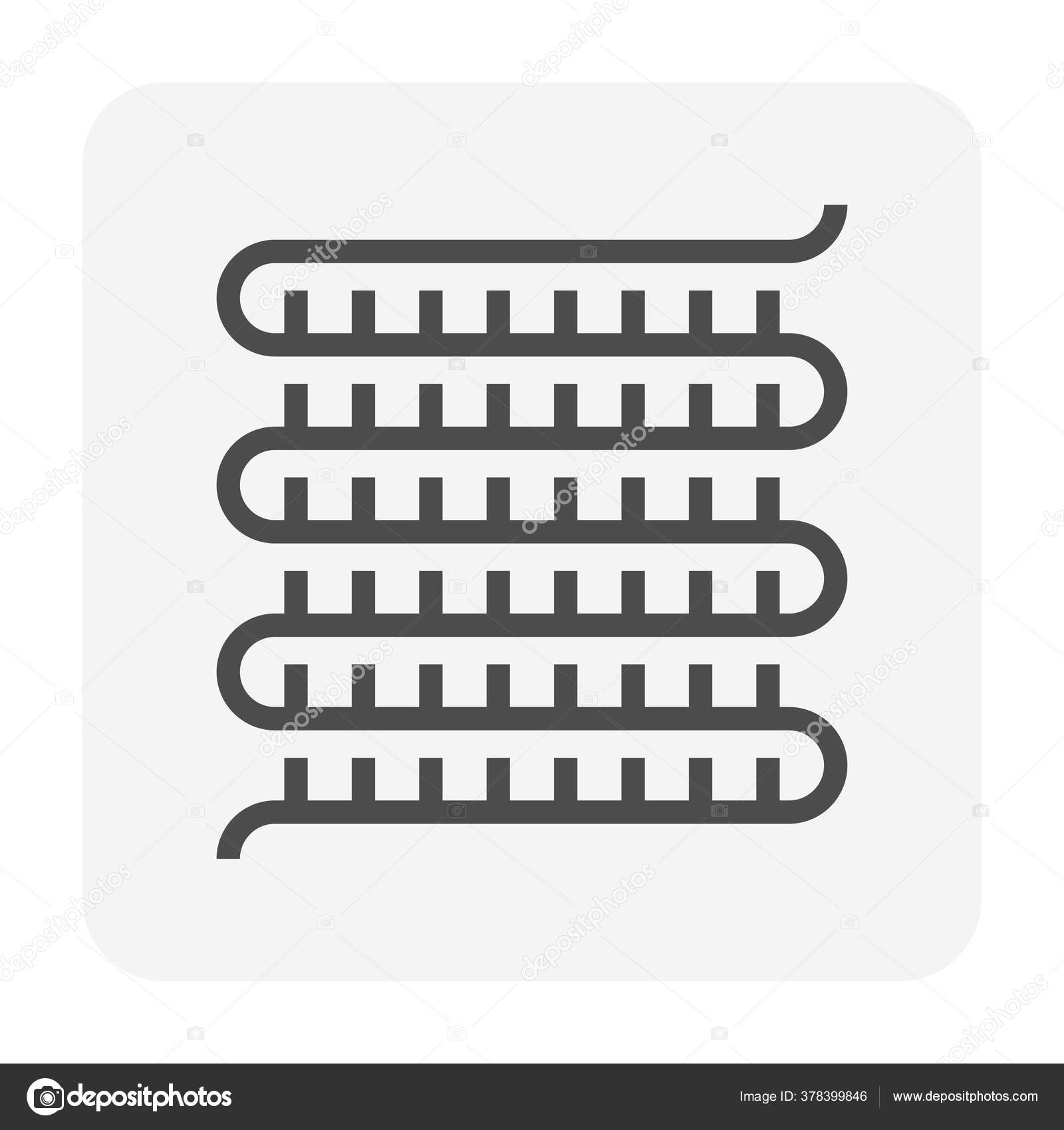Air Conditioner Coil Part Icon Design Editable Stroke Stock Vector ...