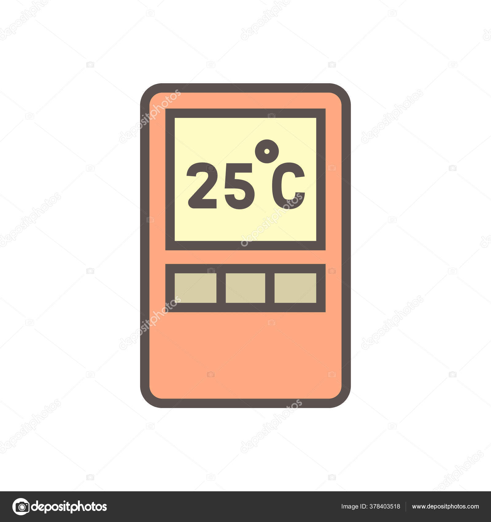 Air Conditioner Control Vector Icon Design Editable Stroke Stock Vector ...