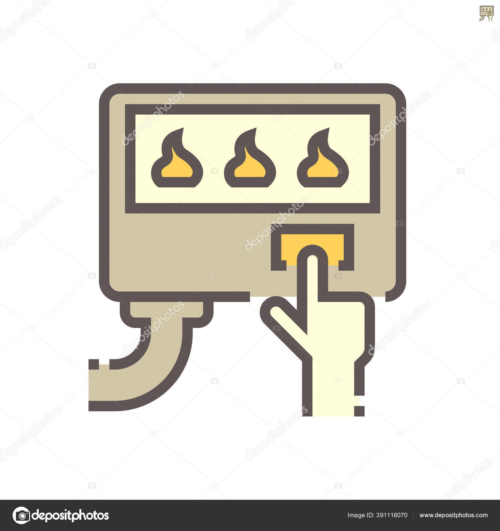 Baking Machine Food Processing Production Vector Icon Design White ...