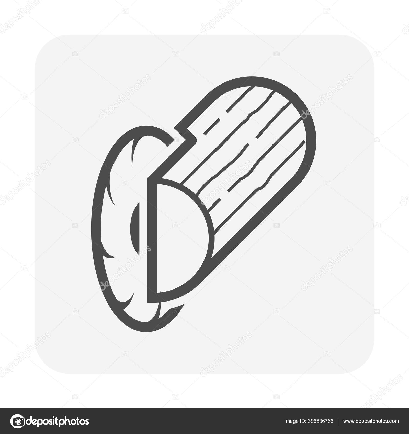 Log Wood Saw Cutting Work Wood Production Industry Sawmill Vector Stock ...