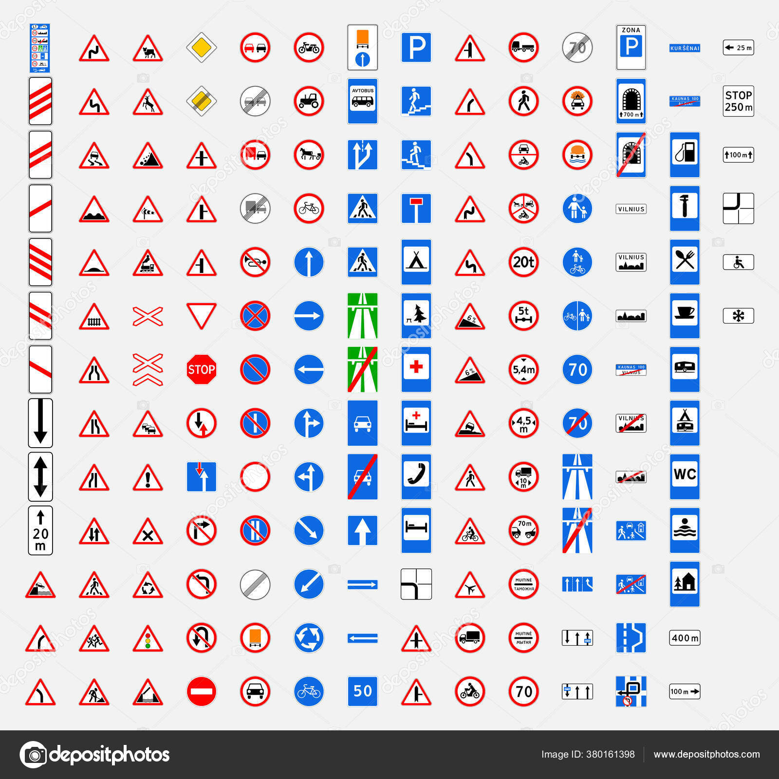 Road Traffic Sign Symbol Lithuania Stock Vector Image by ©sharoro ...