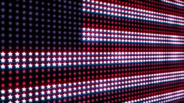 Stars Stripes Flashing Red White Blue Stars Led Lights Display — Stock ...