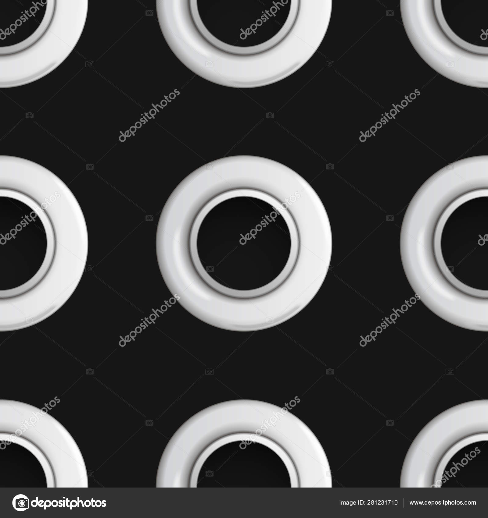 A Silver Eyelet Polka Dot Seamless Pattern Stock Vector Image by ...