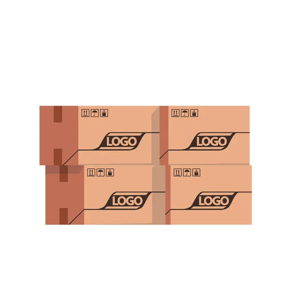 Pallet Design Palletized Product Packaging Boxes Stock Vector Image by ...