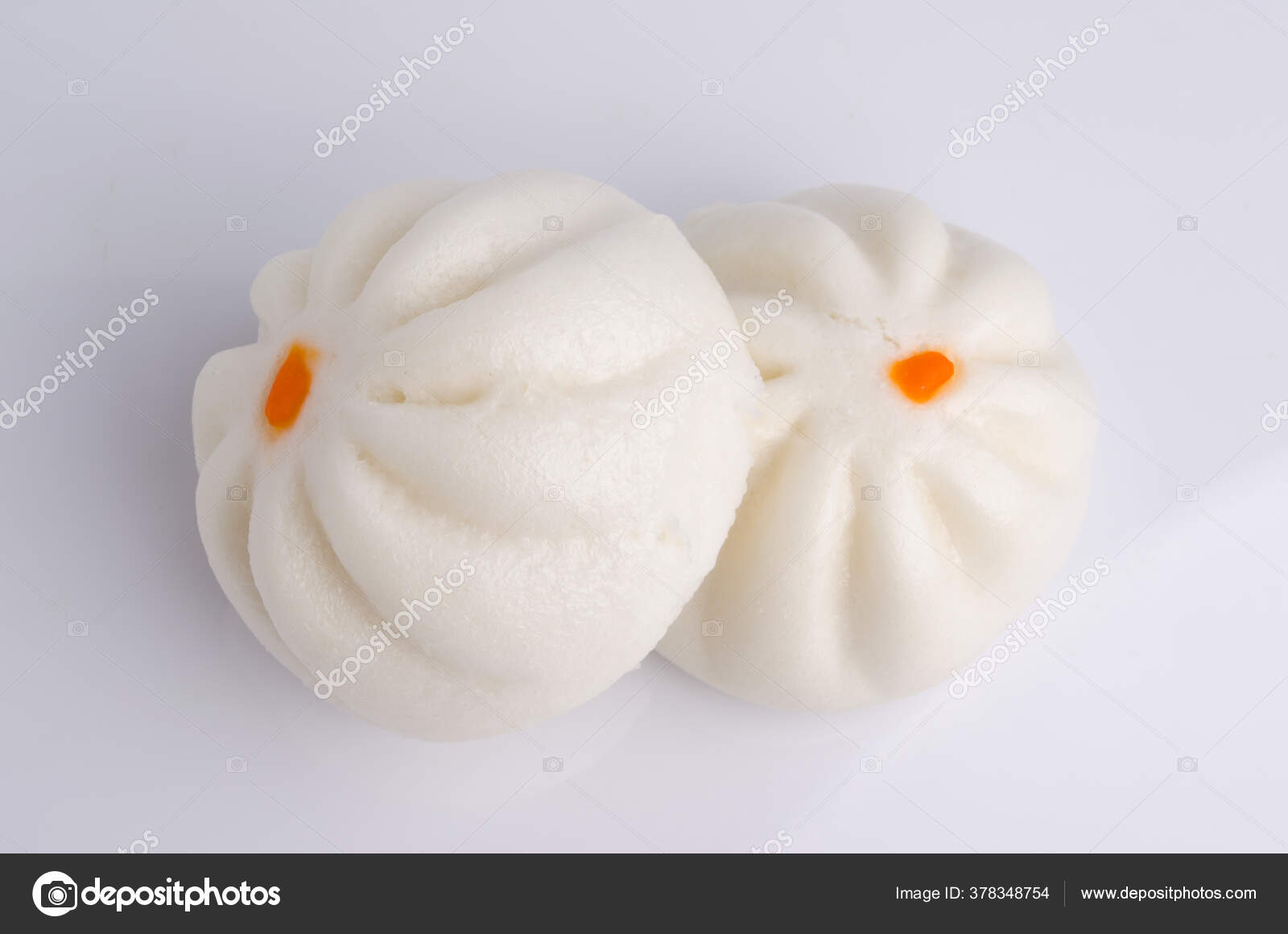 Salapao Steamed Chinese Bun Isolated White Background Stock Photo by ...