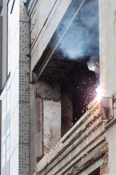 Demolition of smoke debris Stock Photos, Royalty Free Demolition of ...