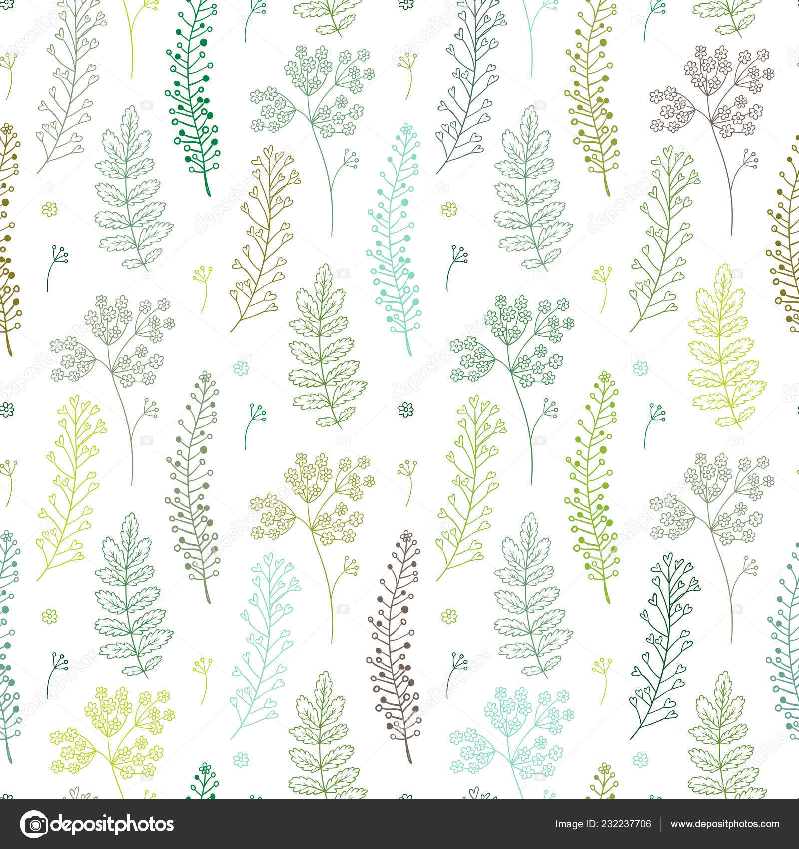 Herbal seamless pattern. — Stock Vector © aunaauna2012 #232237706