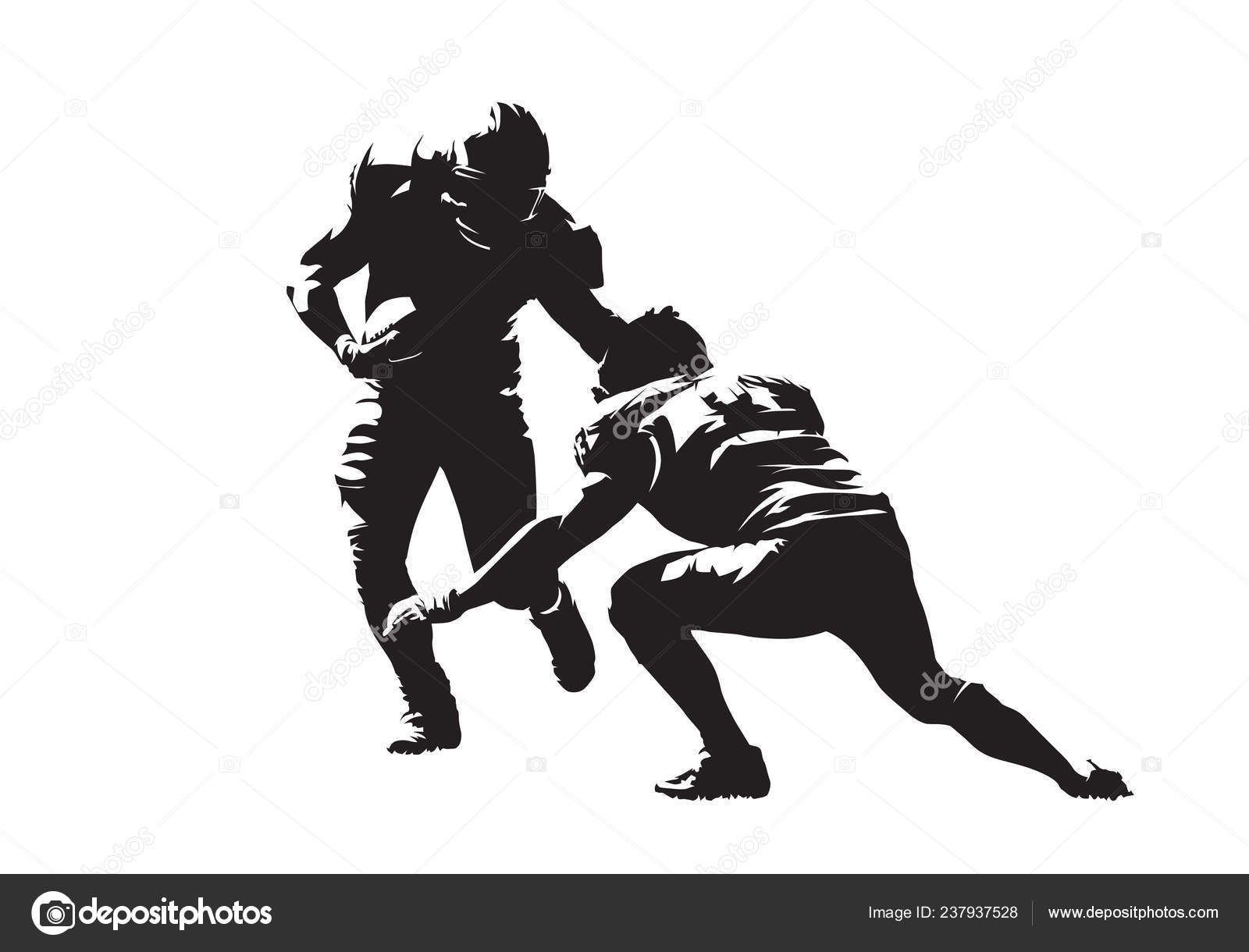 Football Tackle Silhouette